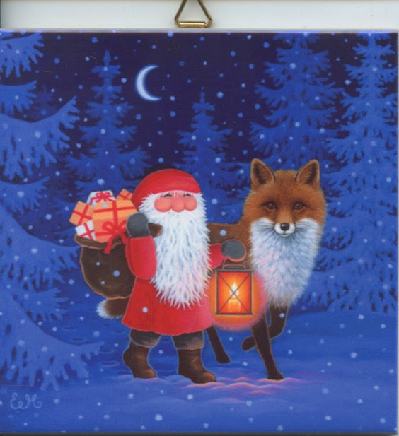 6" Ceramic Tile, Eva Melhuish Tomte & Fox – Gift Chalet