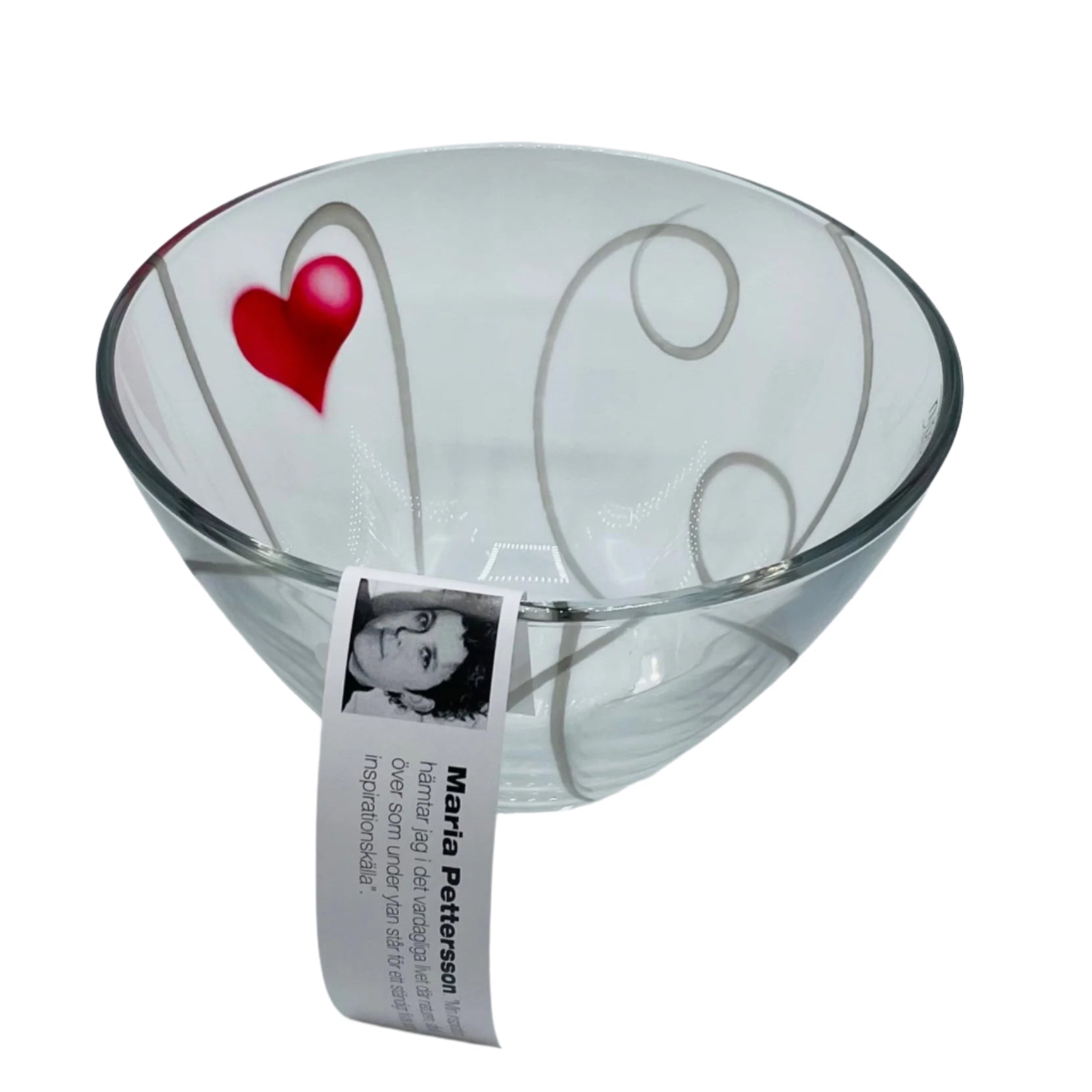 Nybro Life glass bowl with red heart – Gift Chalet