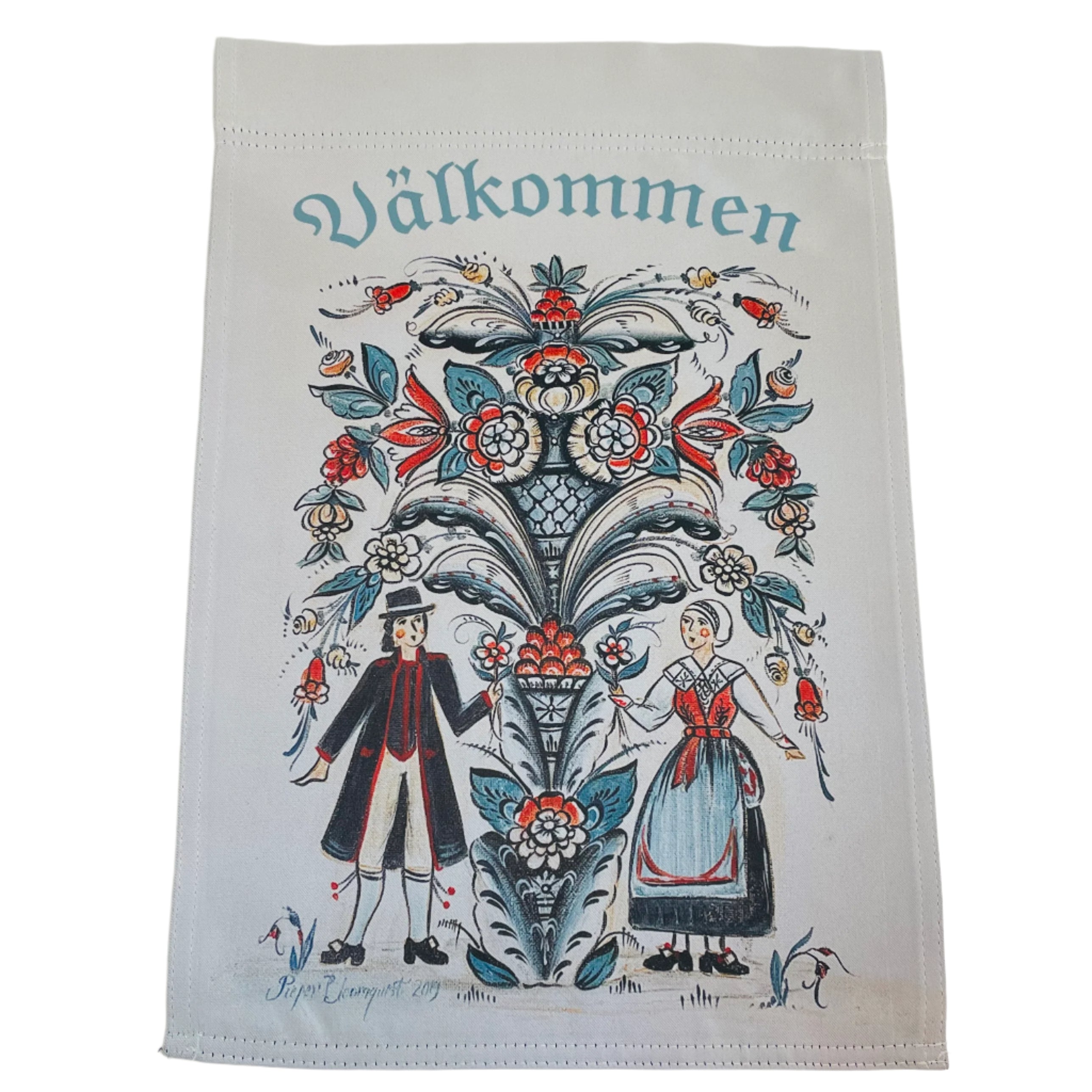 Pieper Bloomquist Välkommen Folk Art Couple Garden Flag – Gift Chalet