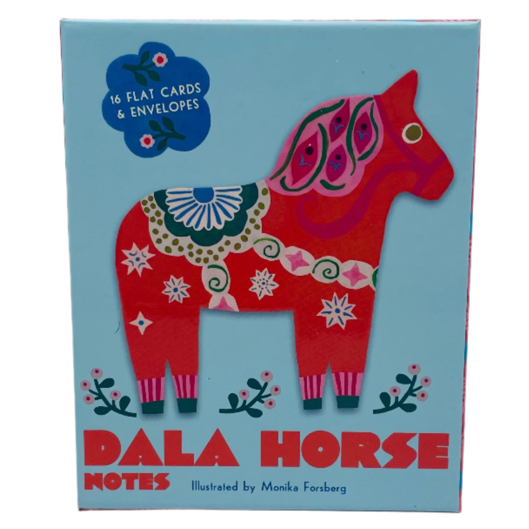 Dala Horse Notes Box of 16 flat cards & envelopes – Gift Chalet