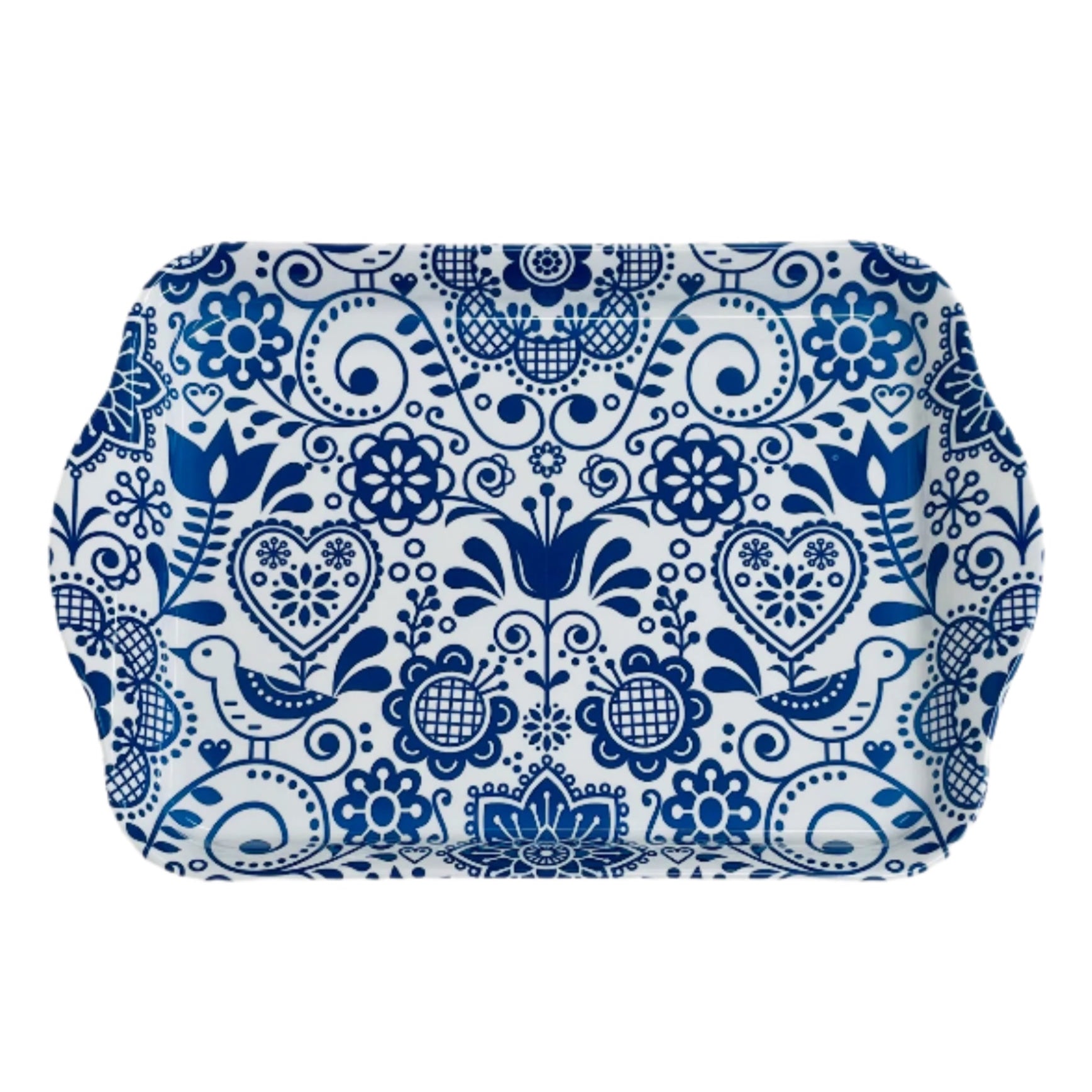Small Tray - Blue Folk art – Gift Chalet