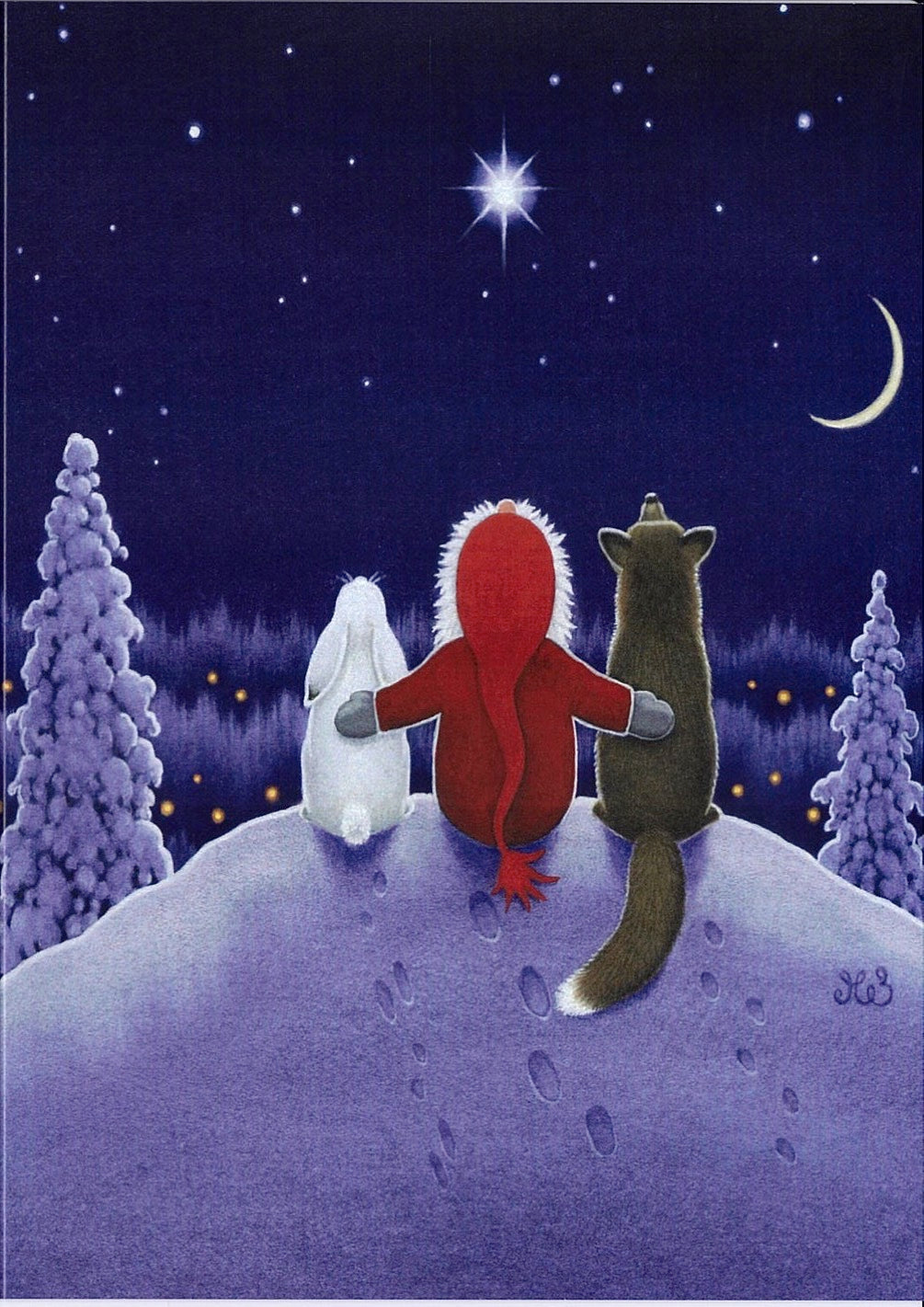 Boxed cards, Eva Melhuish Tomte Fox & Bunny – Gift Chalet