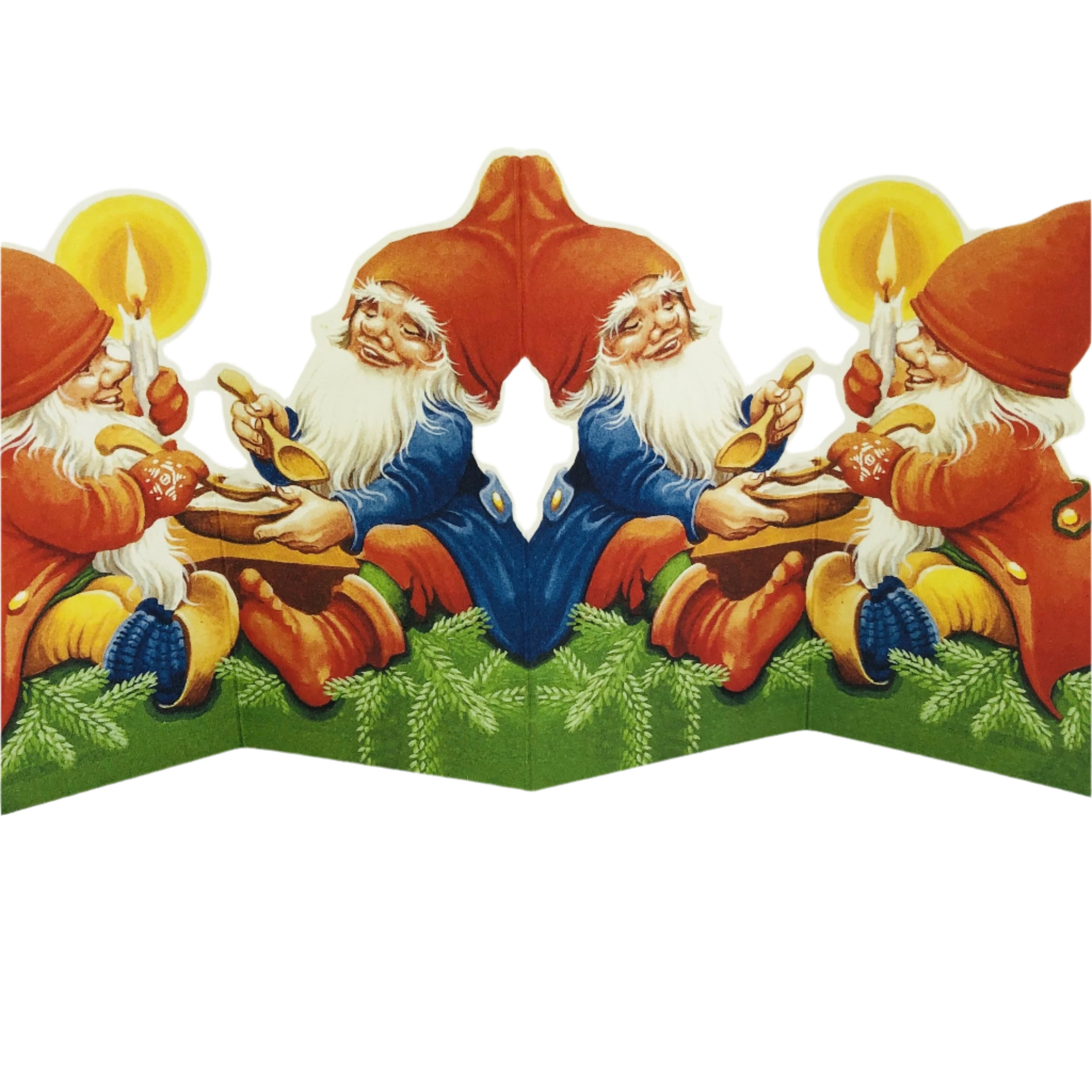 Cutout Tomte eating porridge – Gift Chalet